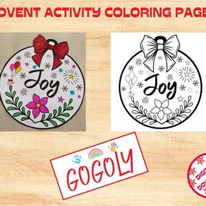 Advent Activity Coloring Pages for Kids and Adults/ Advent Love - Peace ...