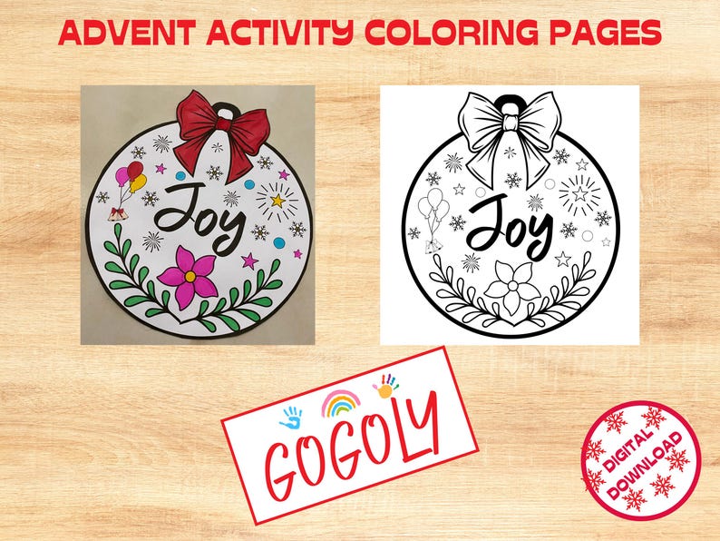 Advent Activity Coloring Pages for Kids and Adults/ Advent Love - Peace ...