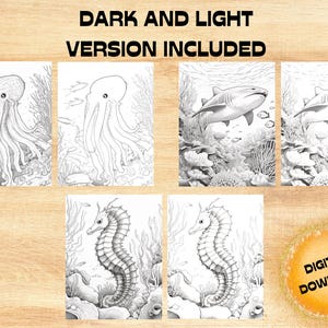 Sea Creature Coloring Pages/ Enchanted Underwater Coloring Book for ...