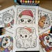 Christmas Coloring Pages/ Cute Christmas Activities/ Kawaii Christmas ...