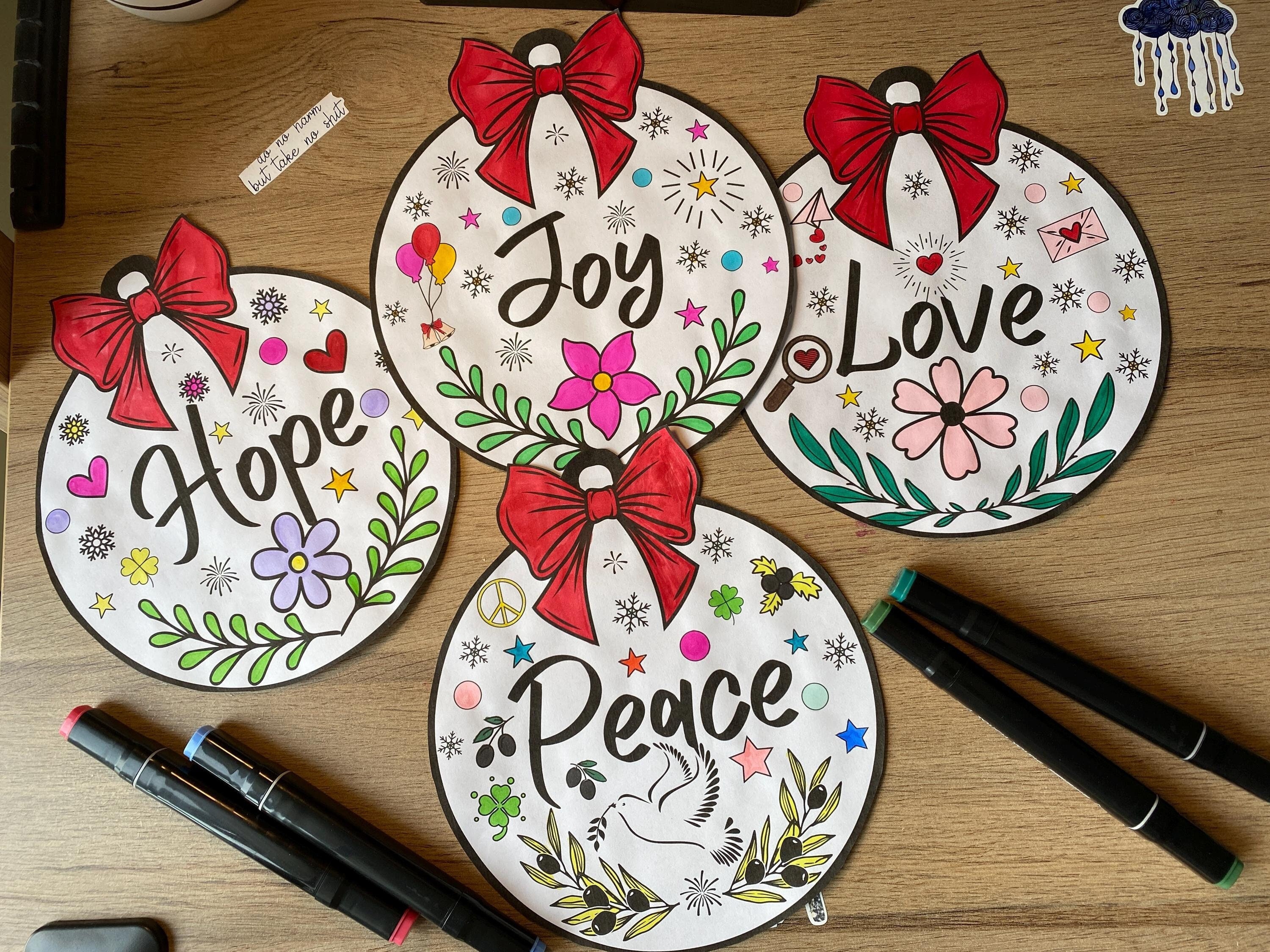 Advent Activity Coloring Pages for Kids and Adults/ Advent Love - Peace ...