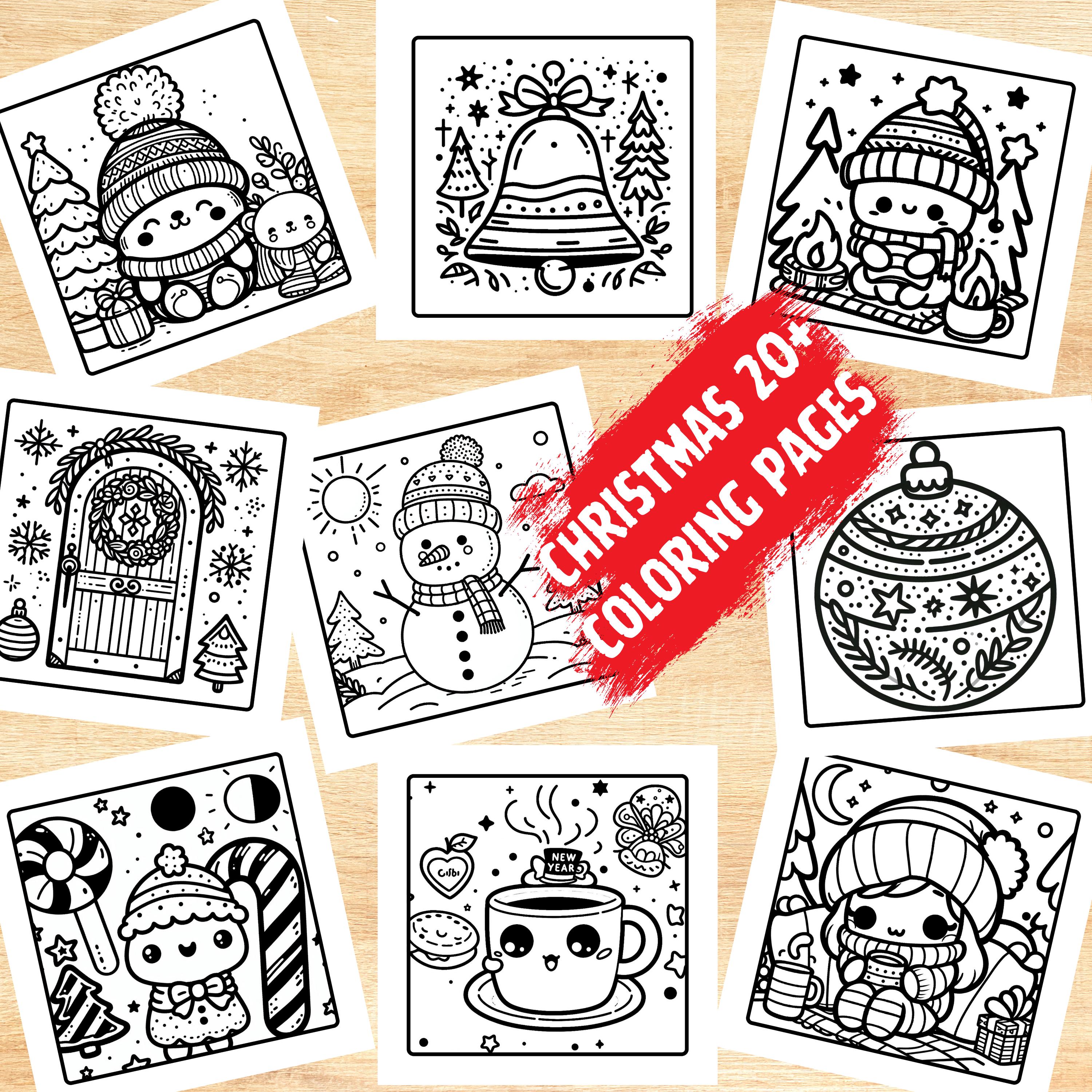 Christmas Coloring Pages/ Cute and Cozy Holiday Coloring Book ...
