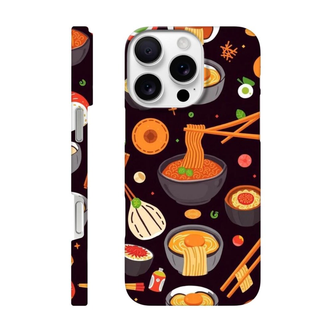 Animated Japanese Food Phone Case for iPhone 15/14/13/12, Samsung S23 ...