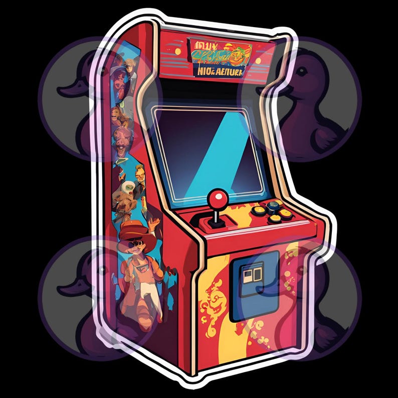 RETRO ARCADE Stickers Set I Digital Product, Print and Cut Digital ...