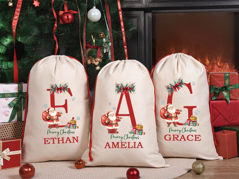 Christmas Santa Sack,christmas Gift Bag for Kids and Adults ...