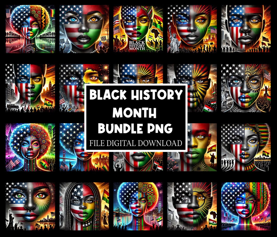 20 Black History Month Bundle Poster and Tumbler Png, Black History Png ...