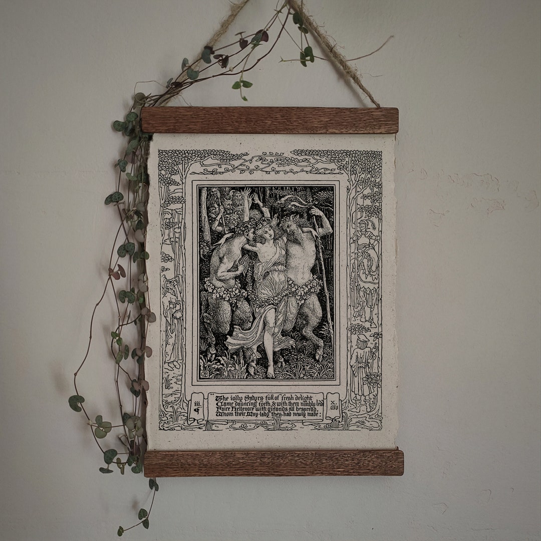 Satyrs | Old Book Illustration Poster, Mythology Wall Art, Folklore ...