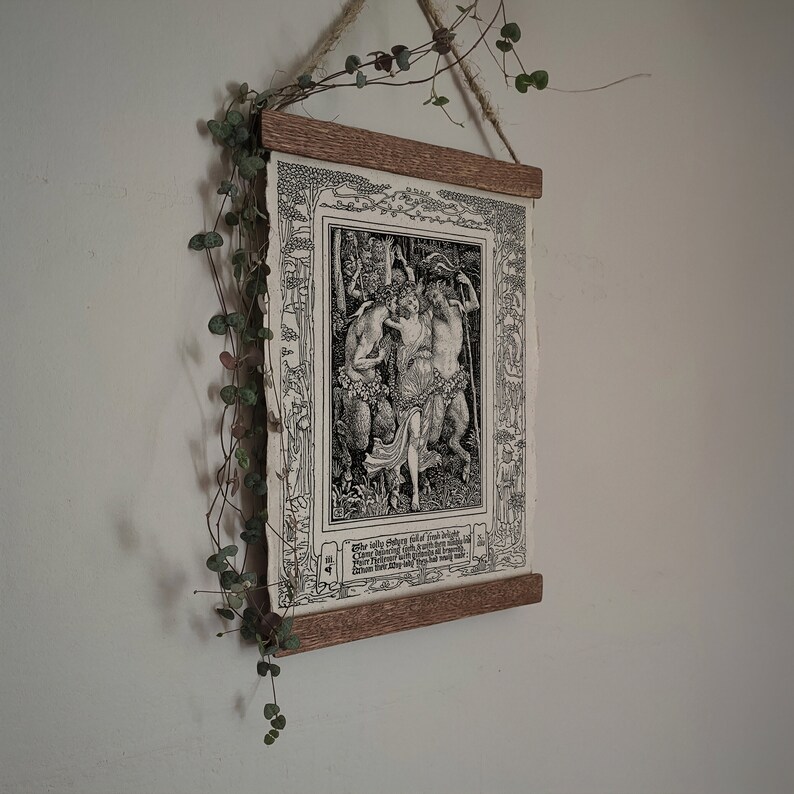 Satyrs | Old Book Illustration Poster, Mythology Wall Art, Folklore ...