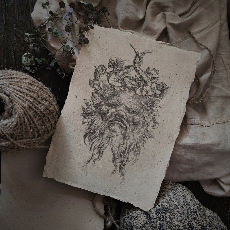 Satyr | Old Illustration Print, Dark Cottagecore Poster, Medieval ...