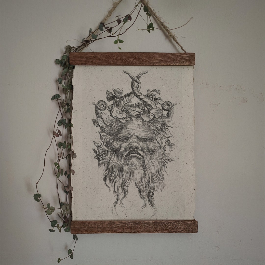 Satyr | Old Illustration Print, Dark Cottagecore Poster, Medieval ...