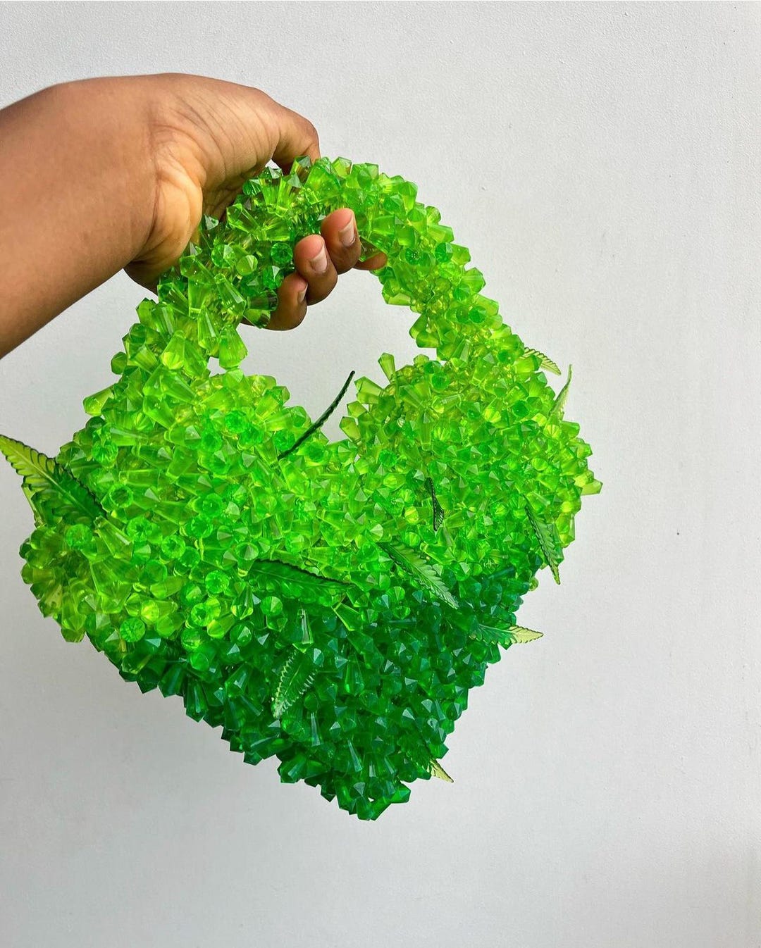 FERN Crystal Bead Bag, LUXURY Bag, Women Bead Bag, Bead Bag, Crystal ...