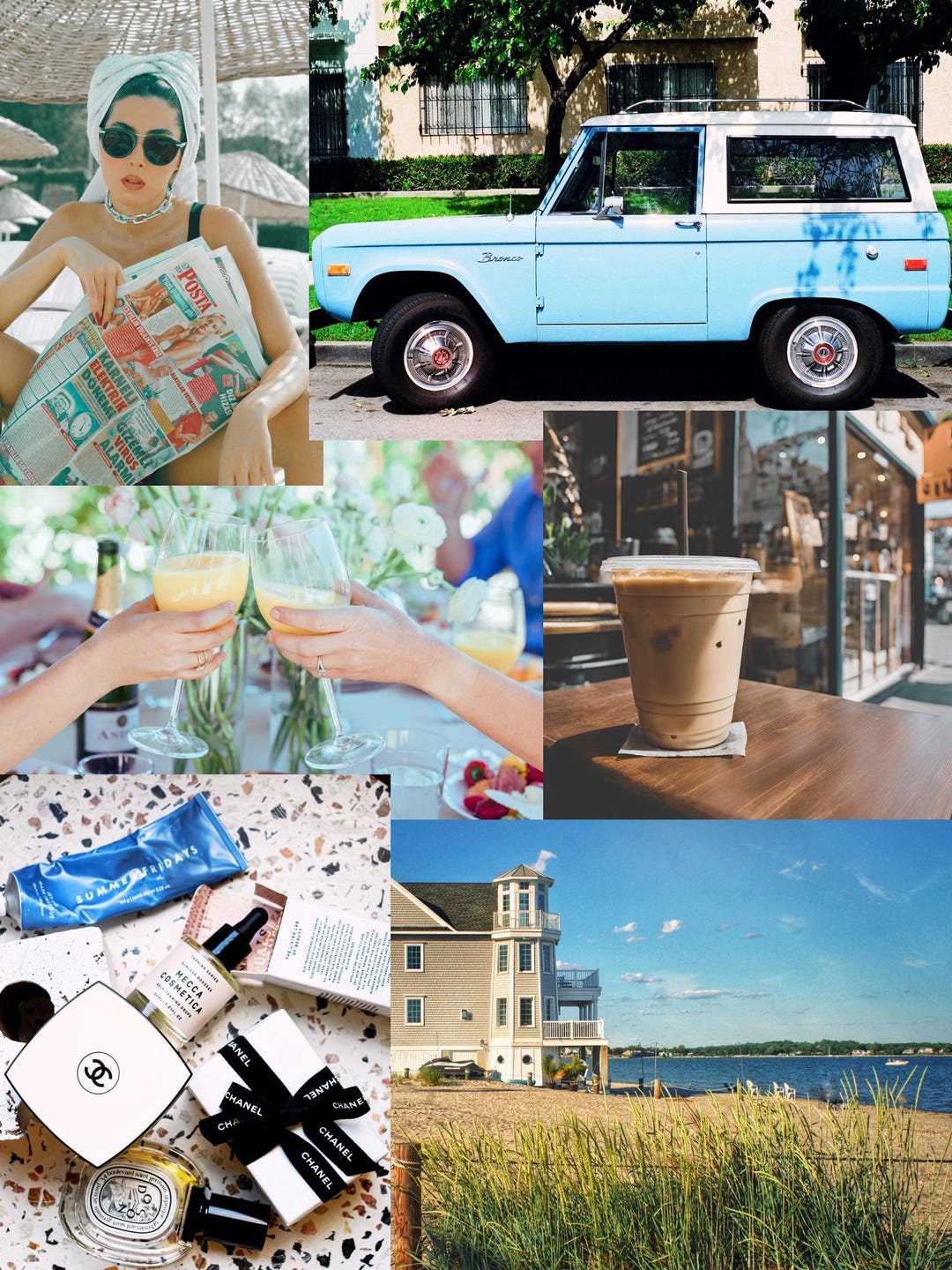 2025 Vision Board Manifesting Wall- Yellowy Preppy Coastal Beach Chill ...