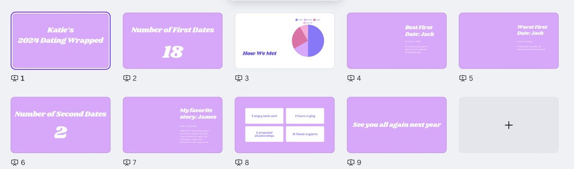 2024 Dating Wrapped Powerpoint Template -- Spotify Wrapped for Dating ...