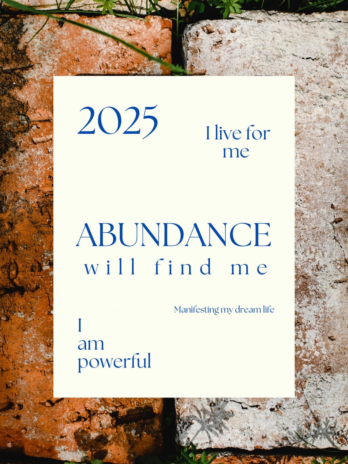 2025 Manifestation Vision Board- Text Manifestation Digital Print Phone ...