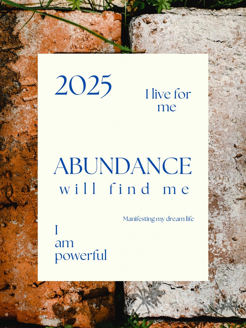 2025 Manifestation Vision Board- Text Manifestation Digital Print Phone ...