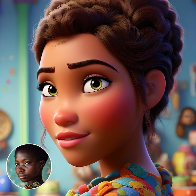 Custom Cartoon Animation, Women Portrait, Personalized Ai Girl Portrait ...