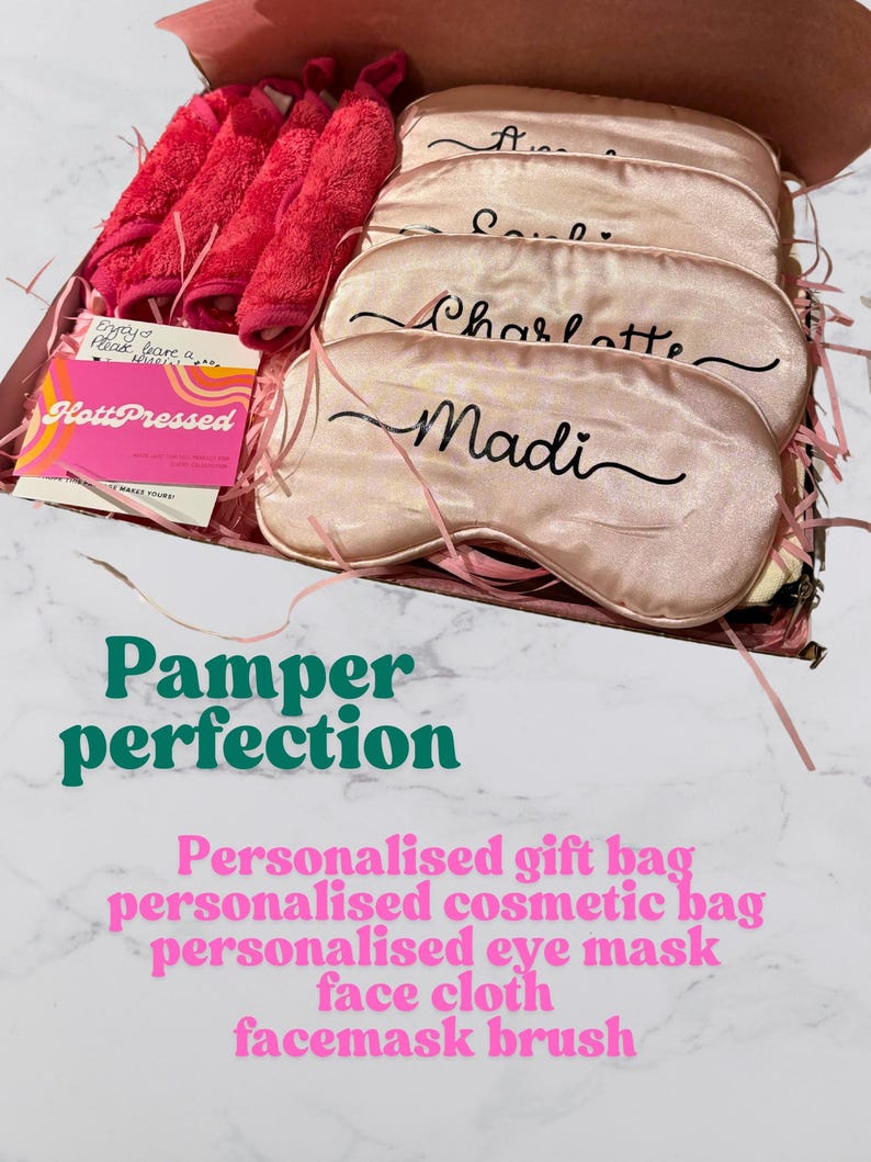 Personalised Sleepover Kit - Custom Slumber Party Favours, Girls Spa ...