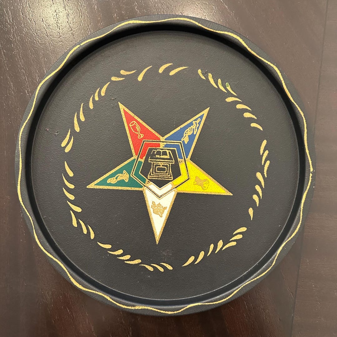 Masonic Temple Cocktail Tray • Bar Ware • Order of Eastern Star ...