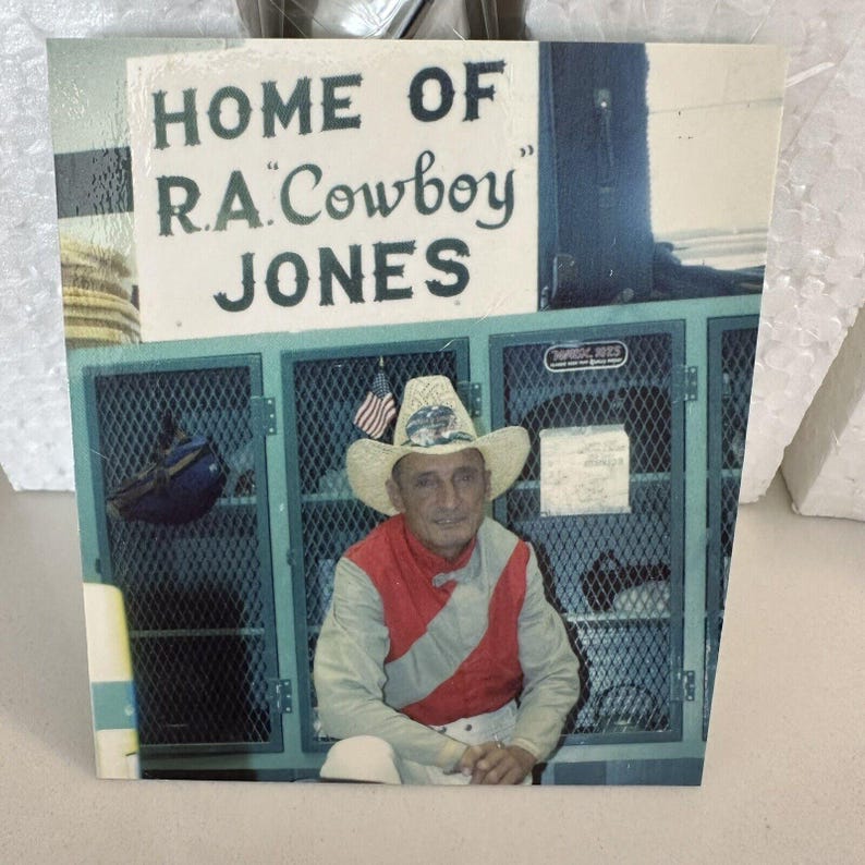Vintage R.A. Cowboy Jones & Mike Pegram Bobbleheads - 2003 Ellis Park ...