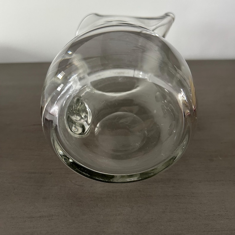 MCM Atomic Hand Blown Glass Pitcher • Bar Ware • Clear Atomic Comet ...