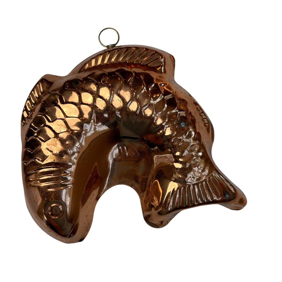 Copper Tin Lined Fish Mould Jello Cake Wall Decor Hanging Mold - Etsy