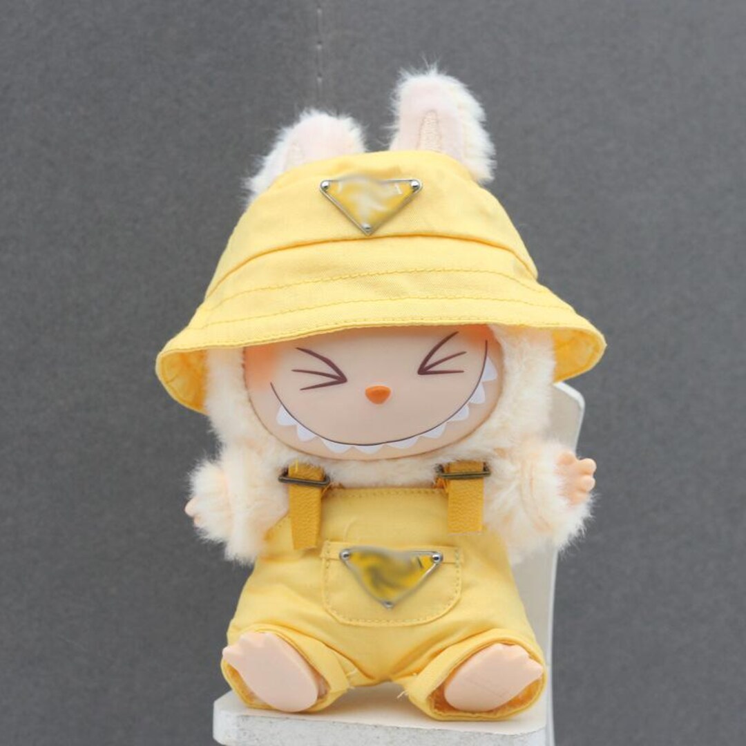 17cm Labubu Labubu Doll Hat Cardigan Hooded Sweater Sitting Party ...