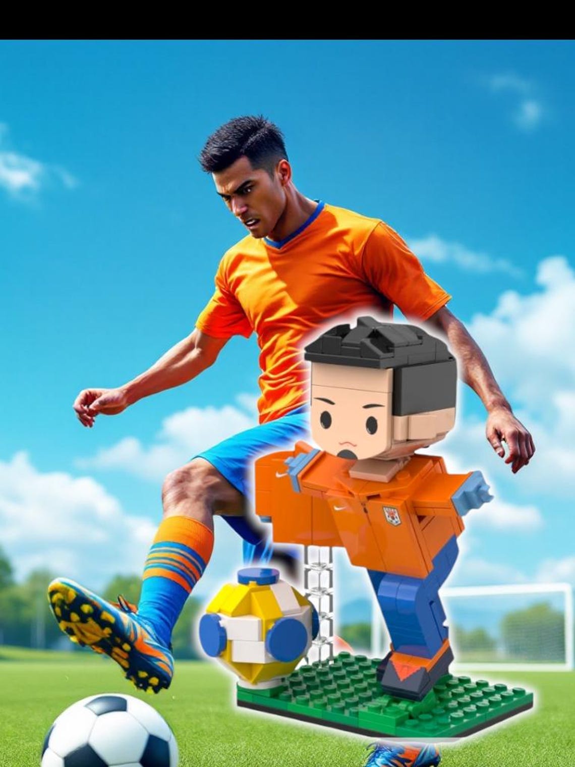 Custom Soccer Player Minifig Brick Figure, Soccer Player Figures ...