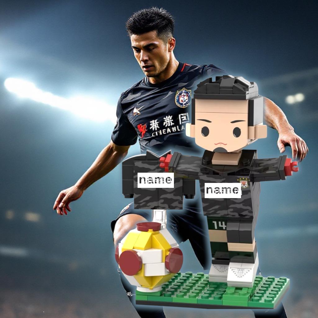 Custom Soccer Player Minifig Brick Figure, Soccer Player Figures ...