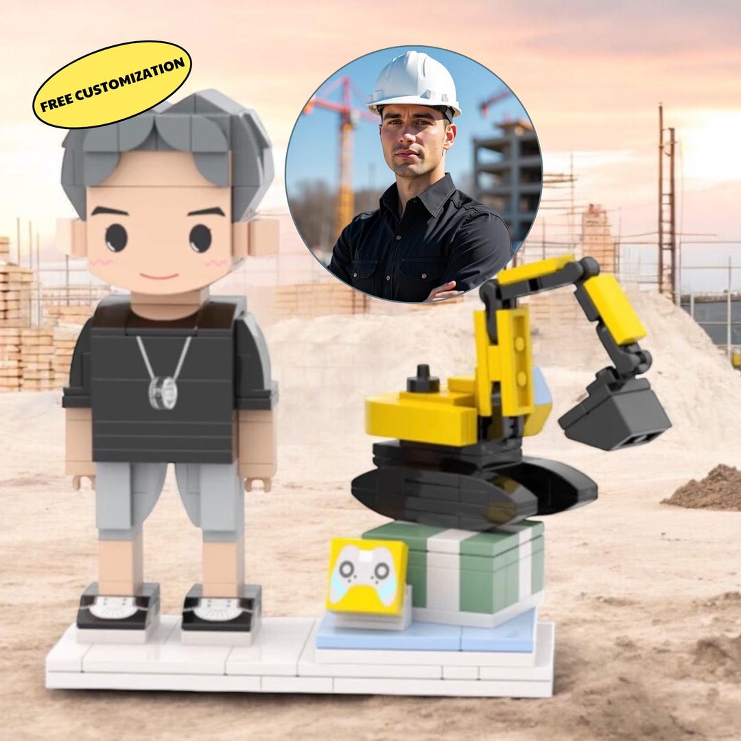 Custom Lego Brick Figures – Custom Engineer Brick Figures, Worker ...