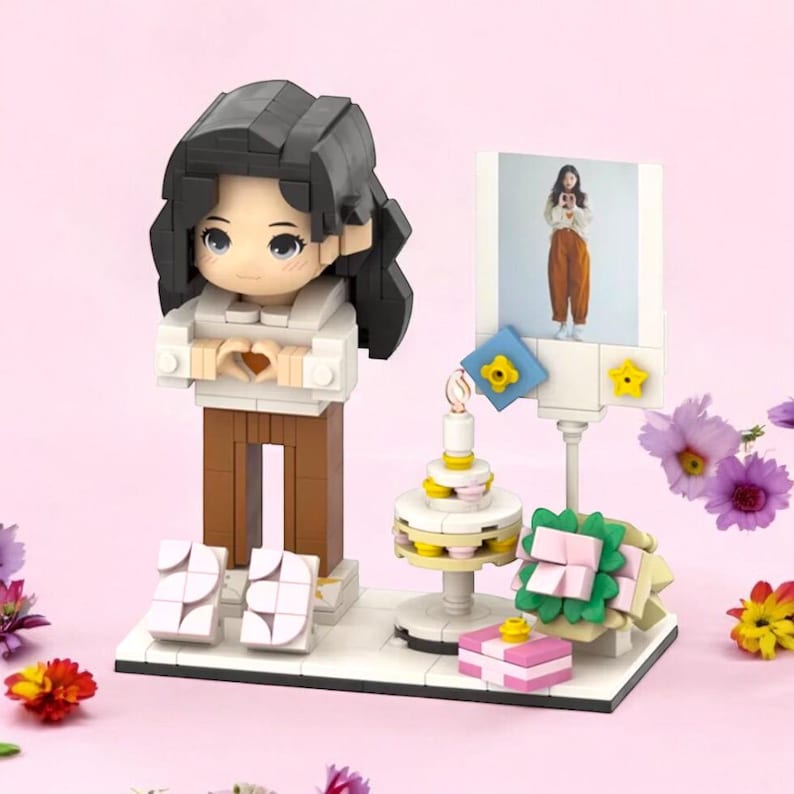 Custom LEGO Brick Figure Personalized Gift for Sister, Girlfriend, or ...