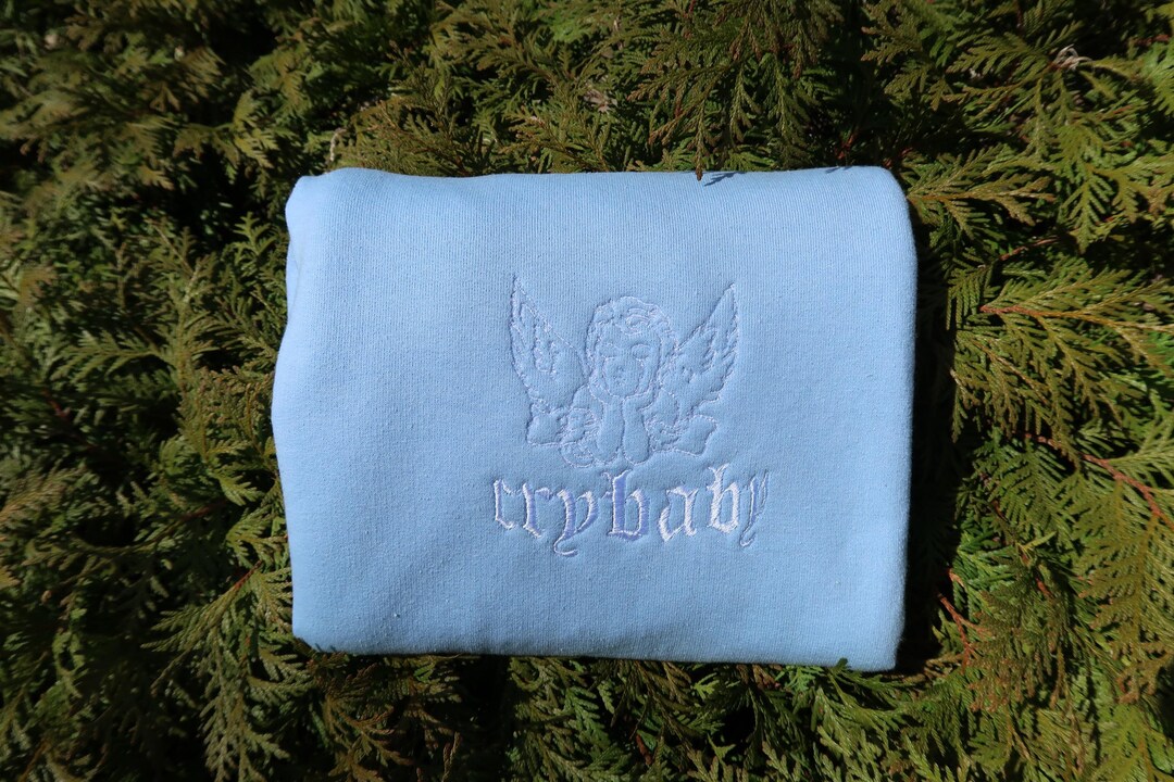 Cry Baby, Angel Crying, 90's, Embroidery Sweatshirt - Etsy