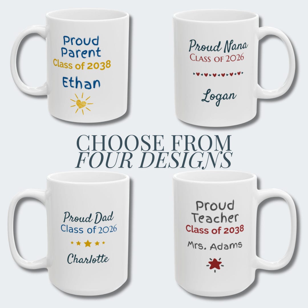 Personalized Proud Parent Mug Grandparent Gift for Nana Mug Teacher ...