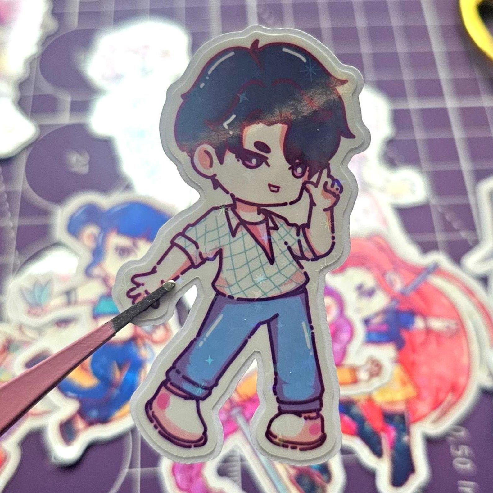 Kpop Demon Hunters Huntrix Hand Drawn Sticker Pack Collection - Etsy
