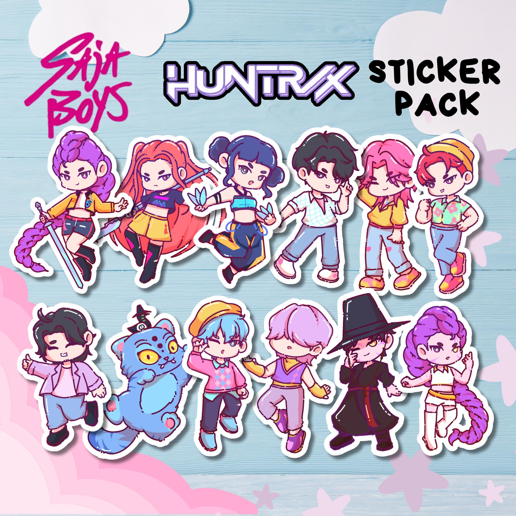 Kpop Demon Hunters Huntrix Hand Drawn Sticker Pack Collection - Etsy