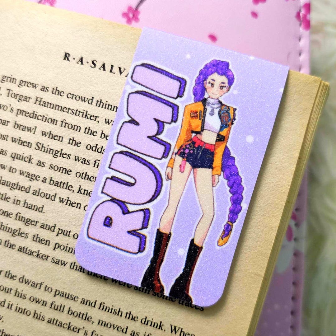 Hand Drawn Kpop Demon Hunters Magnetic Bookmark Huntrix Merch - Etsy