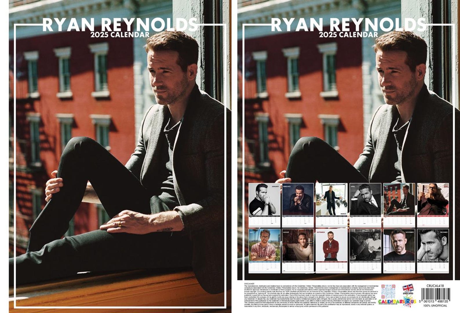 Ryan Reynolds 2025 Calendar - Etsy