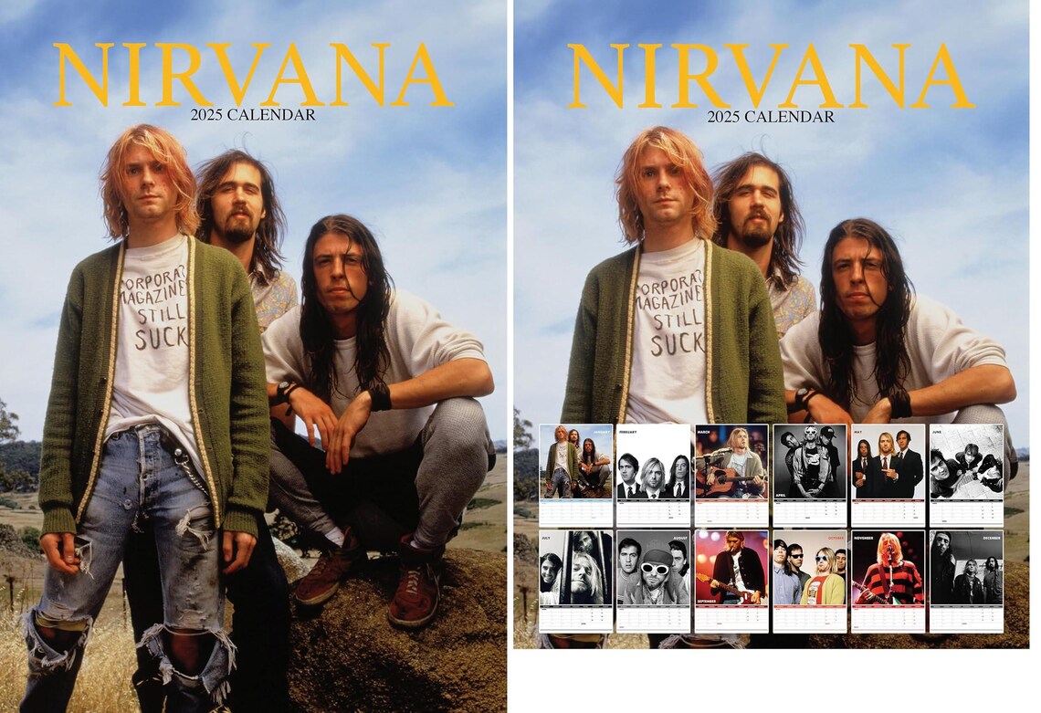 Nirvana 2025 Calendar - Etsy