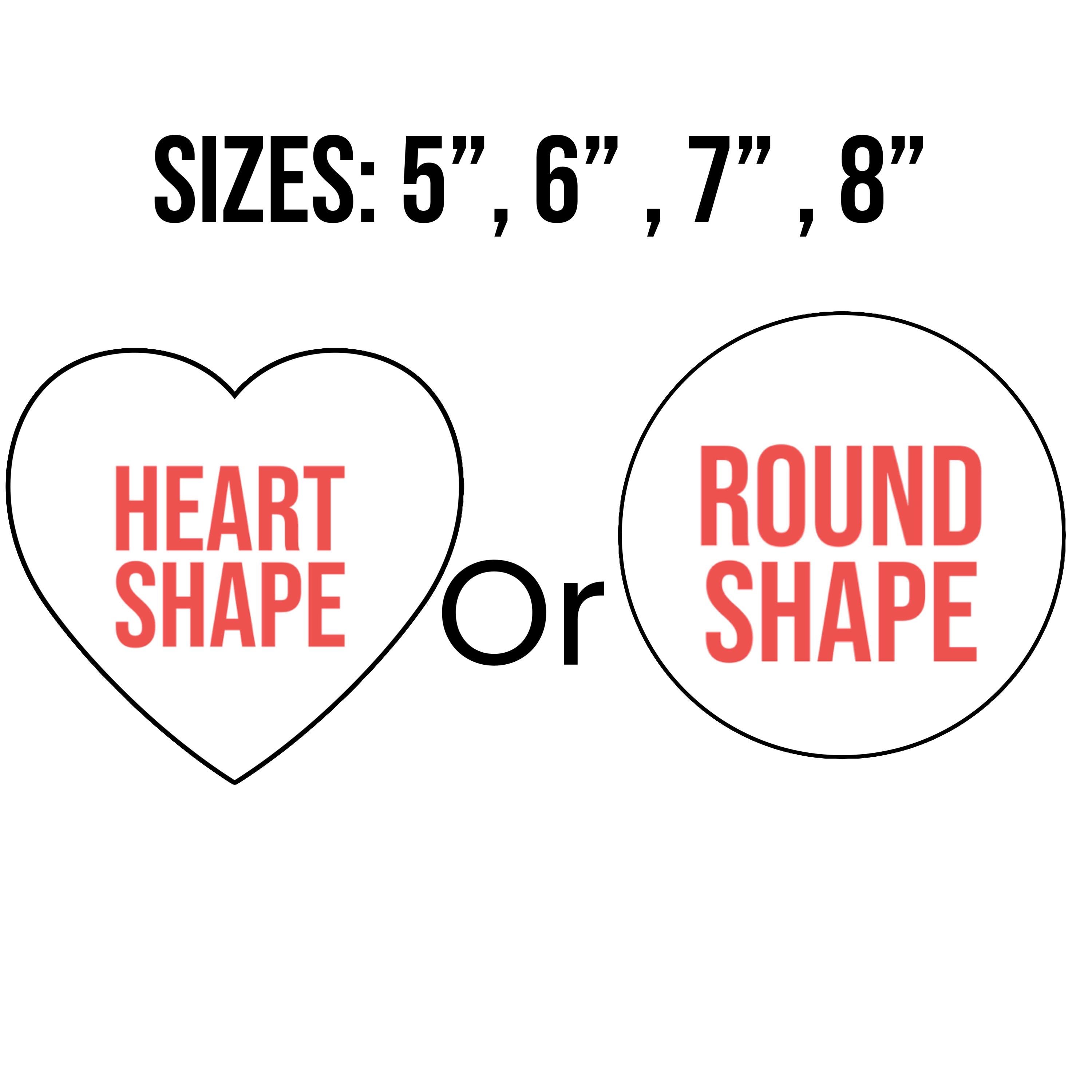 Custom Heart Calendar Edible Cake Topper Frosting Paper Dark Beige ...