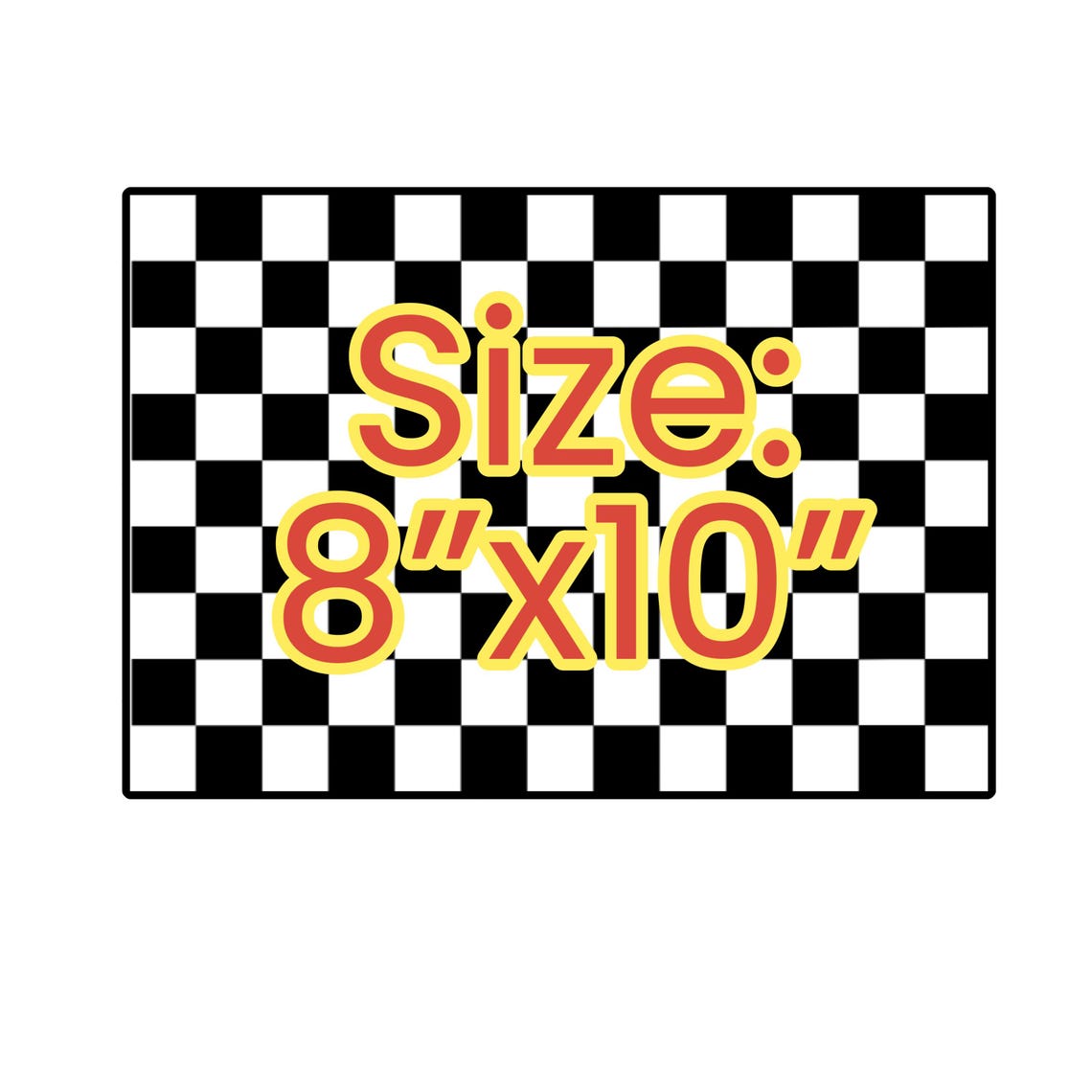 Black and White Checker Racing Edible Cake Topper, Icing Sheet - Etsy