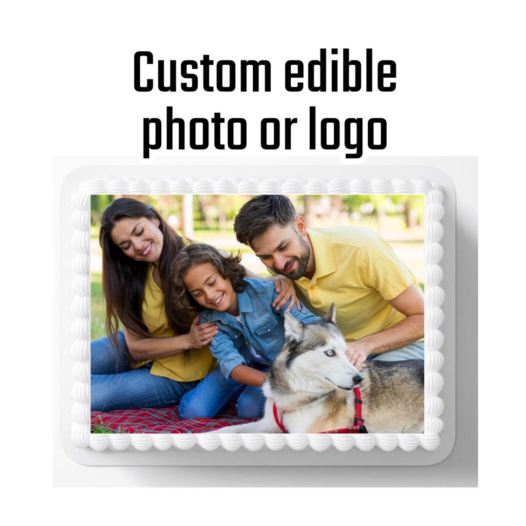 Custom Edible Photo or Logo Cake Topper, Icing Sheet, Custom Cupcake ...