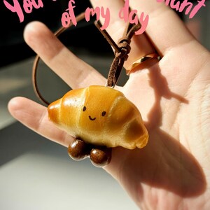 Real Bread Croissant Food Bag Charm / Keychain | Miniature Food Purse ...