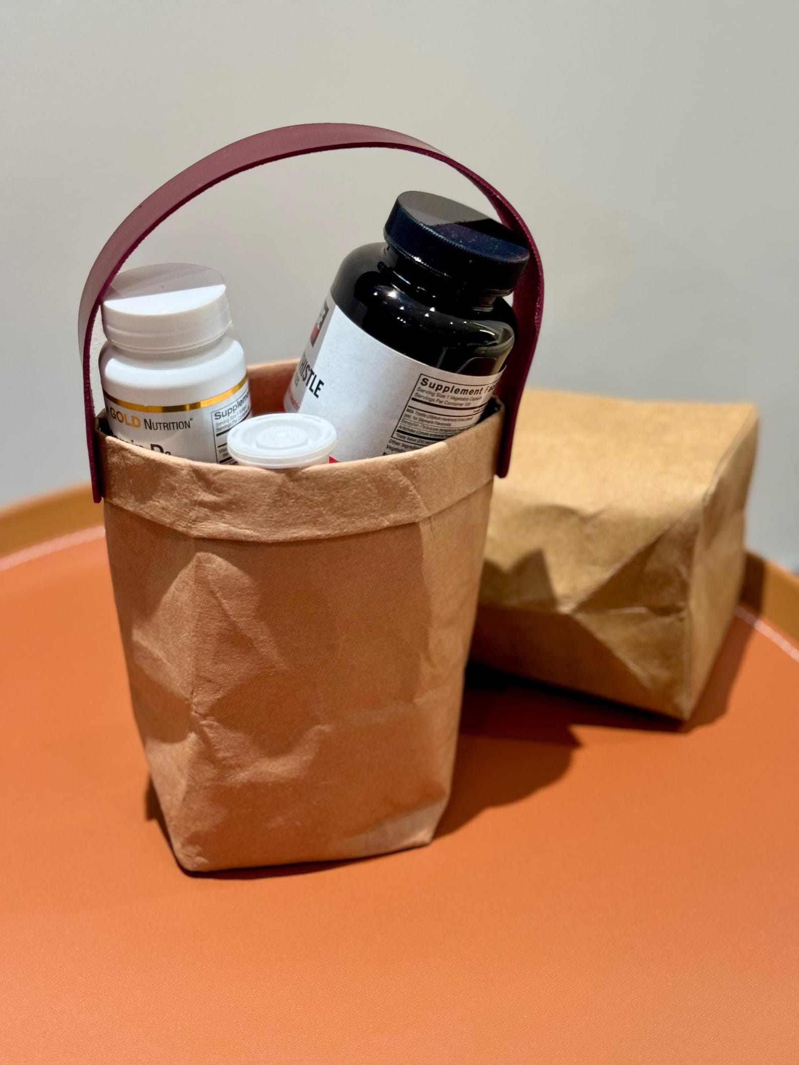 Washable Paper Bag / Kraft Paper Bag With Handle / Cosmetic Bag ...