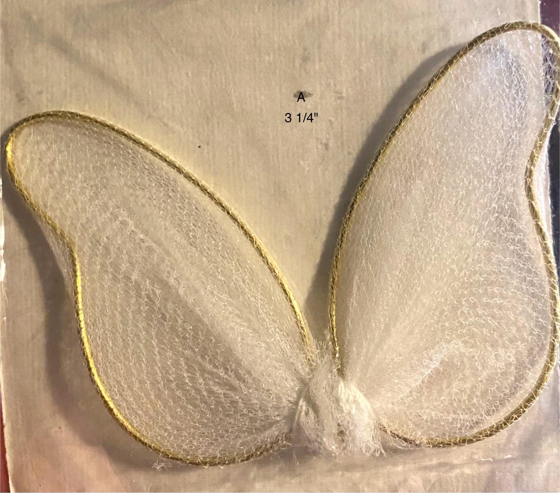 Angel Wings, off White Nylon Netting 3 1/4 Long, Craft Supplies - Etsy