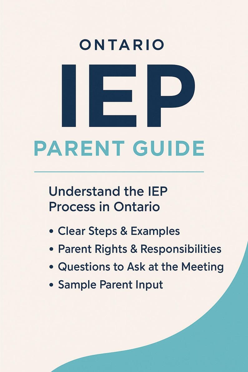 Ontario IEP Parent Guide - Etsy