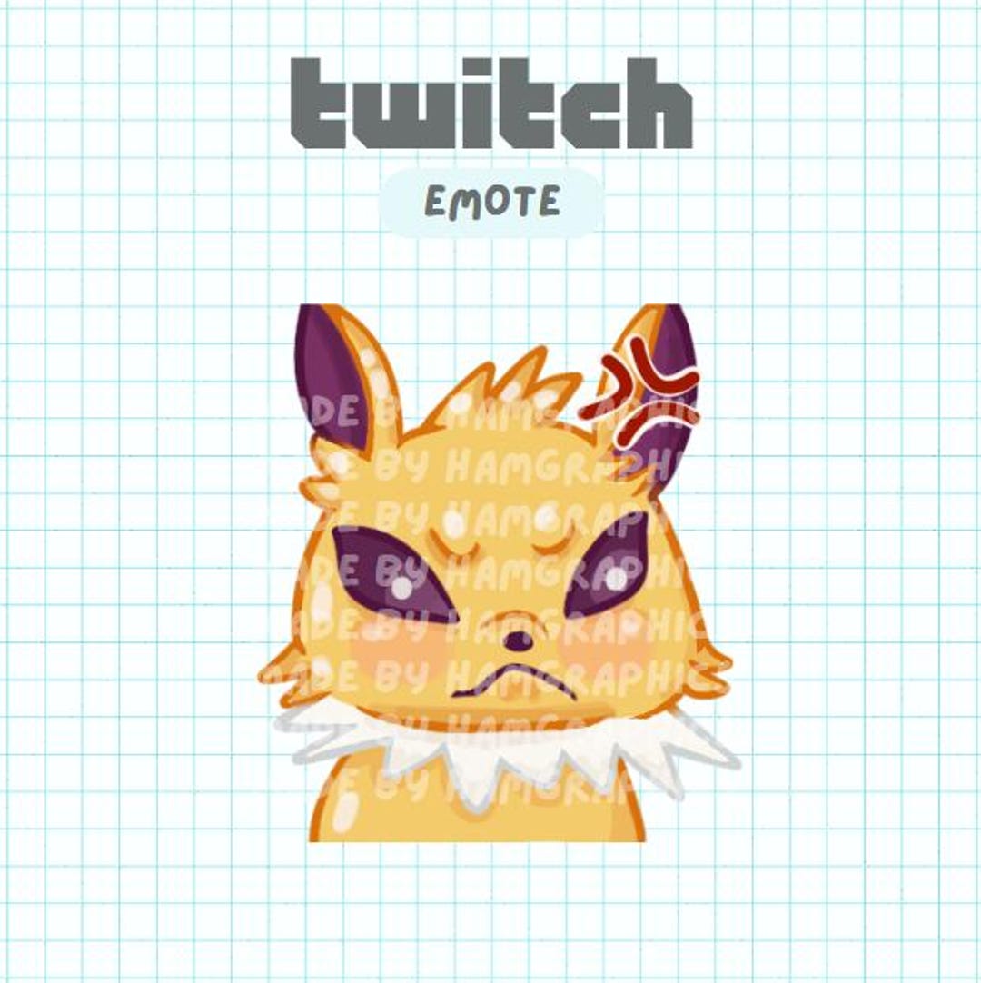 Angry Jolteon Emote - Etsy