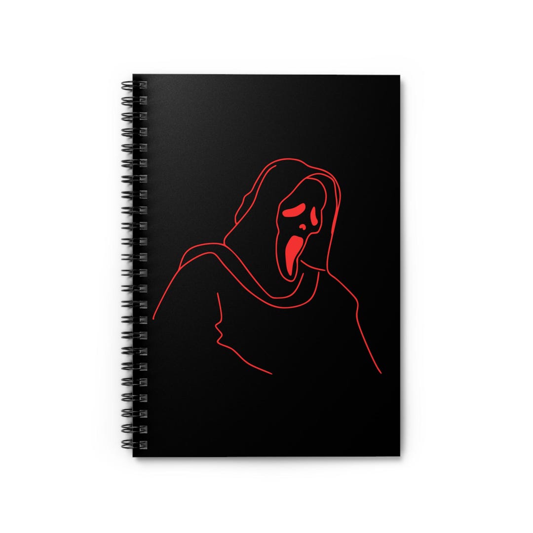Spiral Notebook Ghost Face - Etsy
