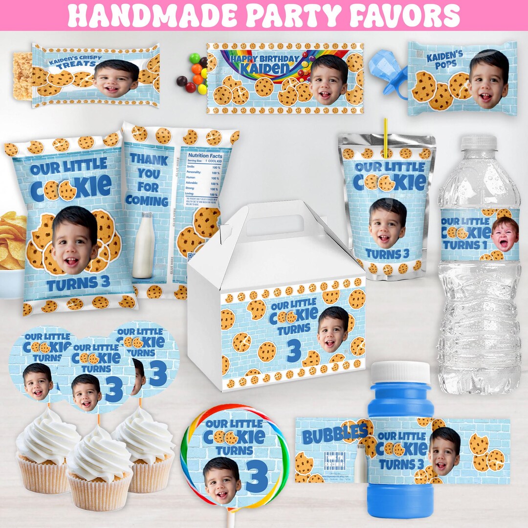 Personalized Milk & Cookies Party Supplies | Our Little Cookie 1st ...