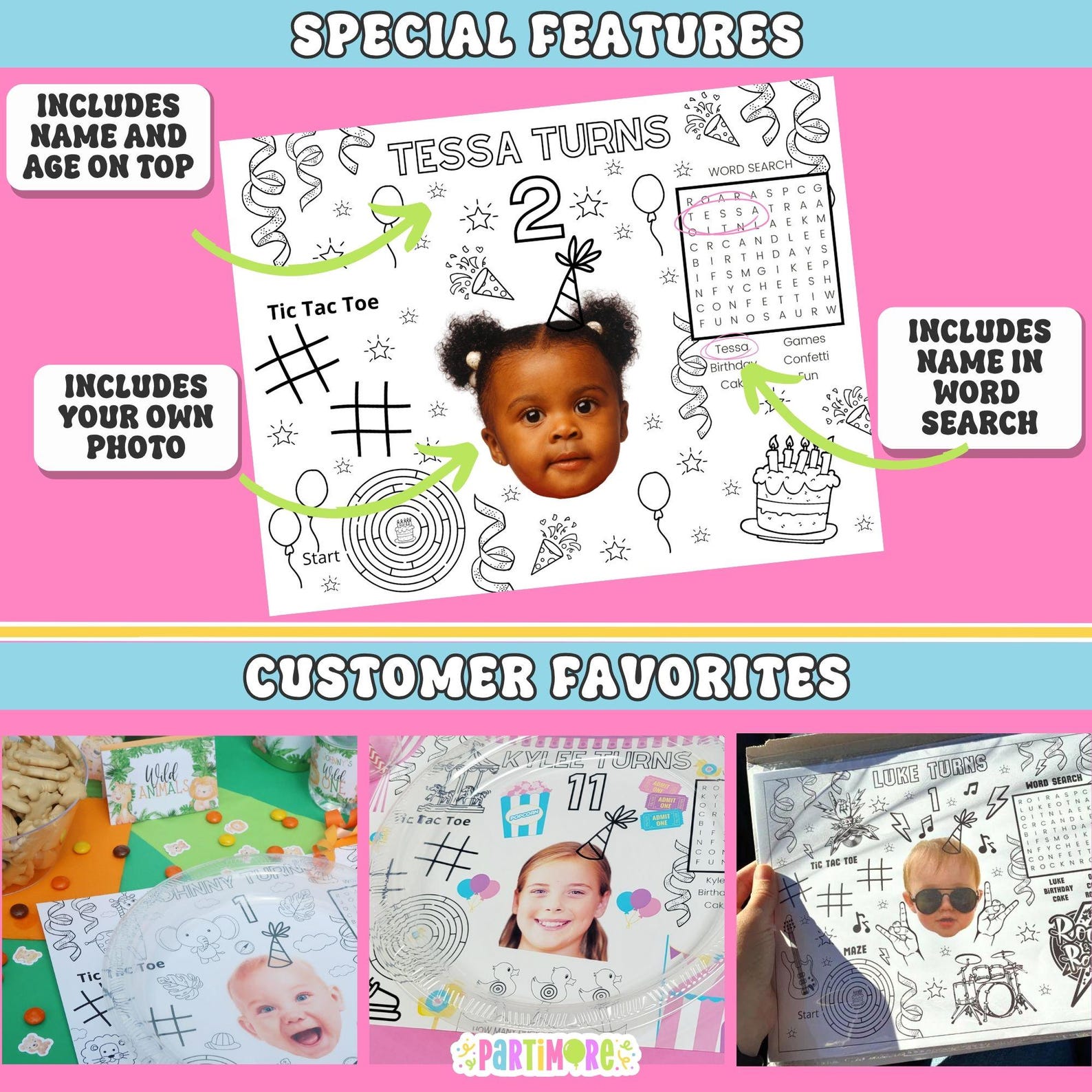 Splish Splash Birthday Coloring Placemat | Bath Time Party Activity Mat ...