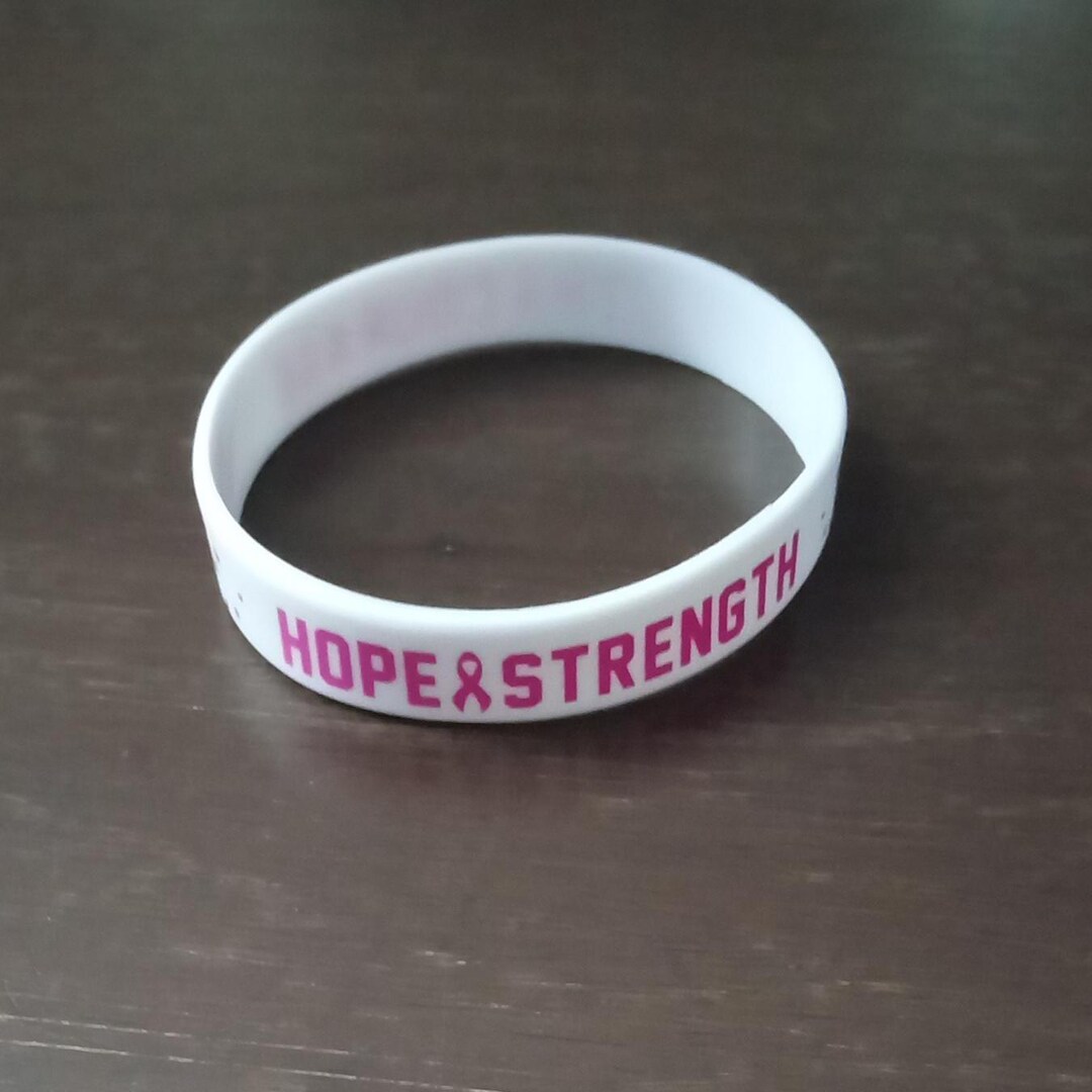 Breast Cancer Awareness Rubber Bracelets - Support Love Friendship ...