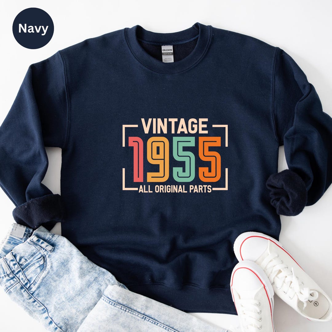 Vintage 1955 Birthday Shirt, 1955 Birthday Sweatshirt, 70th Birthday ...